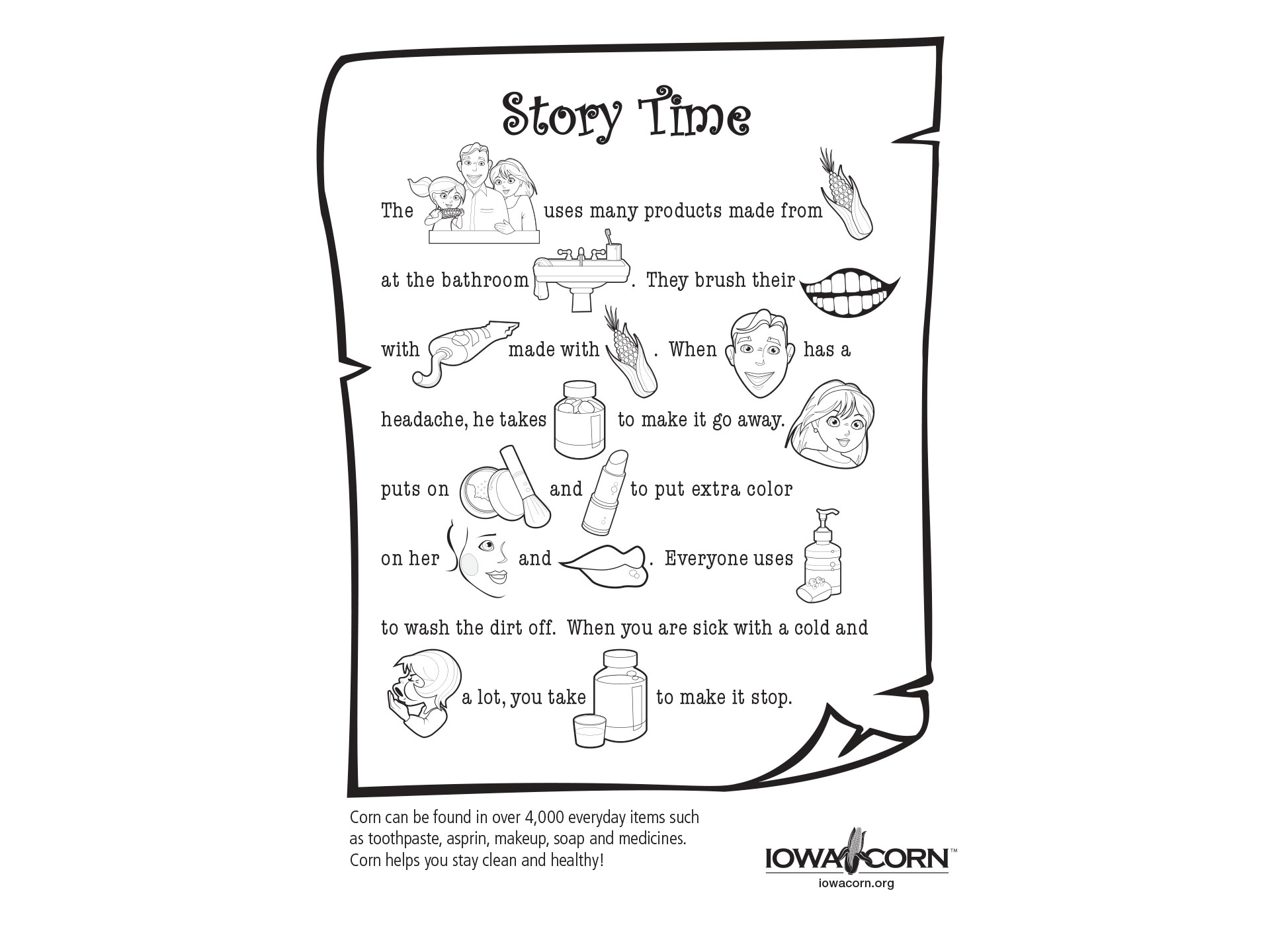 Fun for Kids Corn Coloring Sheets | Iowa Corn